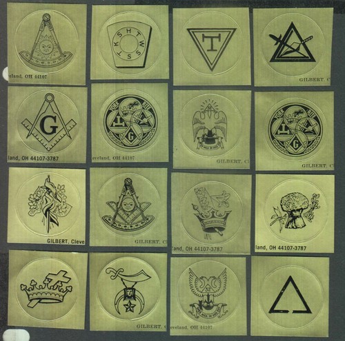 Freemasonry Label / Seal 16 different self adhesive Masonic Symbols | eBay