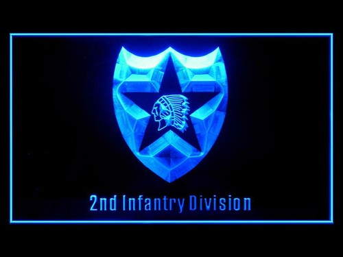 P602B U.S. Army 2nd Infantry Division Military For Display Light Neon ...