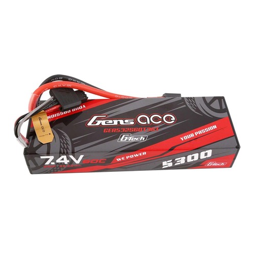 Gens ace G-tech 5300mAh 7.4V 60C 2S1P HardCase Lipo EC3 GEA532S60T3GT | eBay
