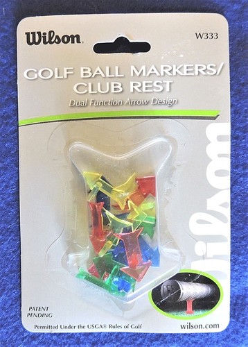 15pc Wilson Golf Ball Markers/Club Rest Props Plastic 1" Long Arrow ...