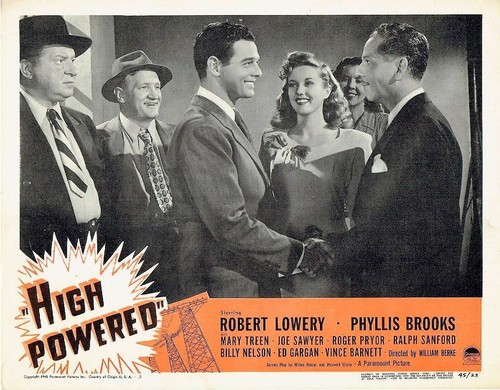 ROBERT LOWERY, HIGH POWERED (1945) Lobby Card #2, Roger Pryor, Phyllis ...