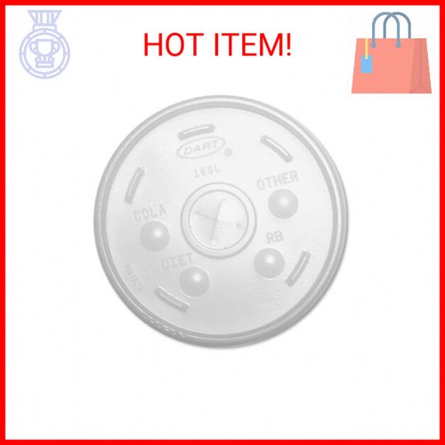 Dart 16SL Translucent Sorbet Lid for Hot And Cold Foam Cup 100 Count ...