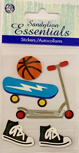 Sandylion Essentials Stickers - Basketball & Skateboard -50608 | eBay