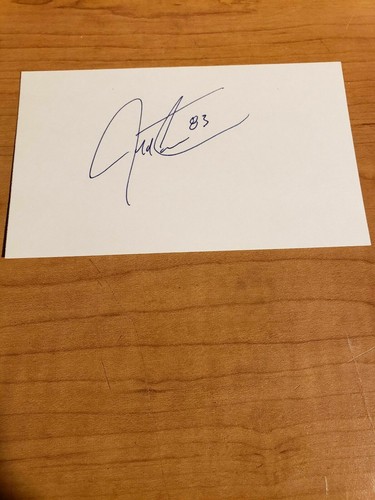 JEFF THOMASON - FOOTBALL - AUTHENTIC AUTOGRAPH SIGNED INDEX CARD ...