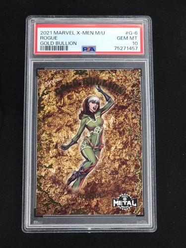2021 Upper Deck Marvel X-men Metal Rogue Gold Bullion PSA 10 GEM MINT # ...