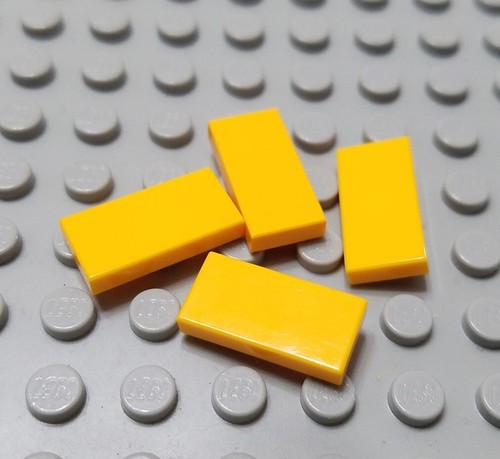 LEGO Lot of 4 Bright Light Orange 1x2 Smooth Tiles Pieces | eBay