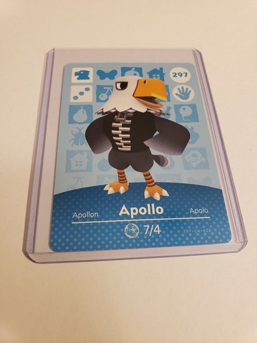 Apollo # 297 Animal Crossing Amiibo Card AUTHENTIC Series 3 NEW NEVER ...