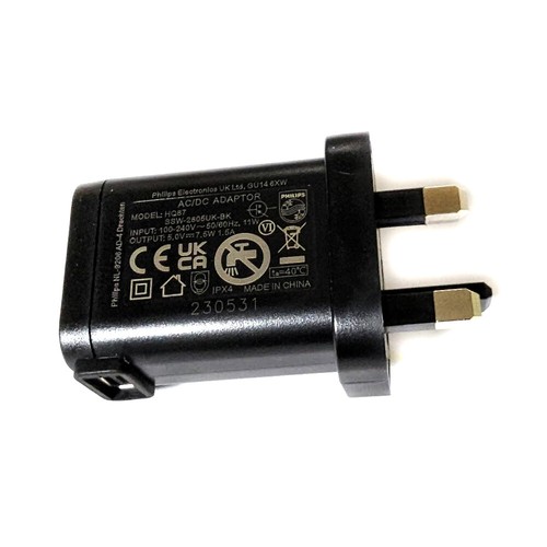 Philips USB-A shaver adaptor UK 3 pin - IPX4 HQ87 ( please read full ad ...