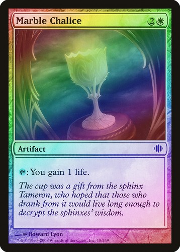 Marble Chalice FOIL Shards of Alara NM Artifact White Common MTG CARD ...