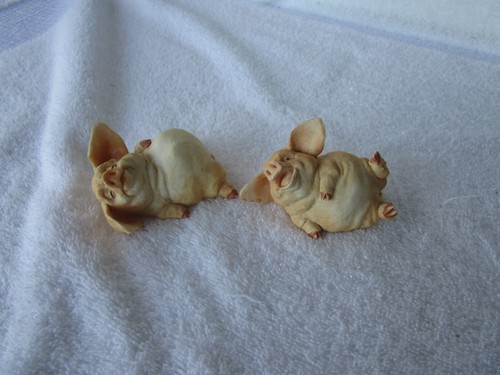 LOVELY~~2001 Home Interiors PIG TIME 2 LITTLE PIG Figurines !!1 | eBay