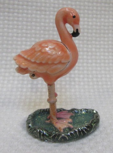 Monet Metal Enameled Pink Flamingo Trinket Box | eBay