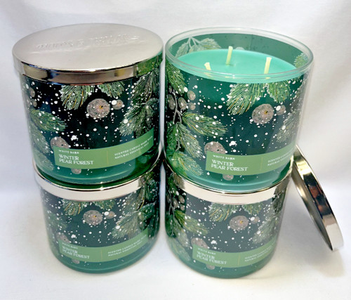 4 Winter Pear Forest Scented Candle Bath & Body Works 14.5 oz | eBay