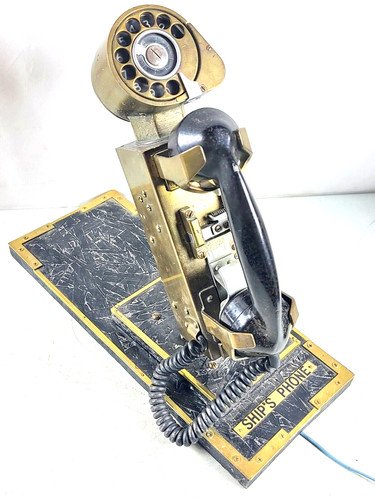 VINTAGE US NAVY SHIP WW2 WWII SHIPBOARD ROTARY DIAL TELEPHONE TYPE F ...
