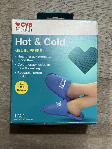 CVS Reusable Gel Slippers Hot & Cold New sealed unisex OS promote blood ...