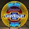 Chevy Neon sign Chevrolet Parts 36" steel Case Garage wall lamp light ...