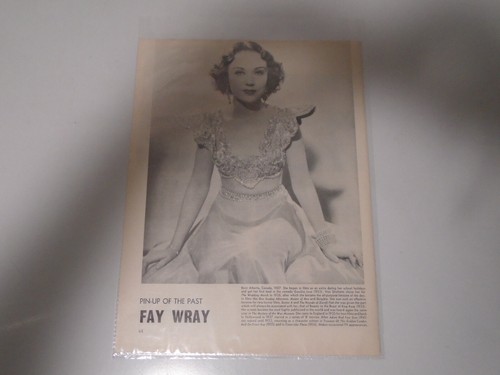 FAY WRAY - USA ACTRESS - A PAGE PIN UP CLIPPING - 1973 | eBay