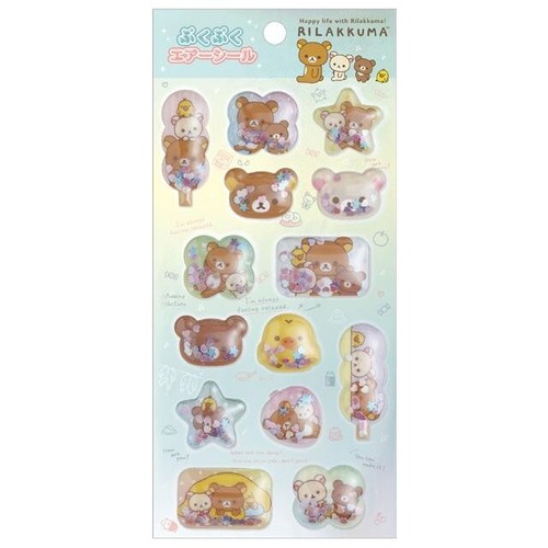 Official San-X Rilakkuma 3D Confetti Shake Cute Kawaii Puffy Stickers ...