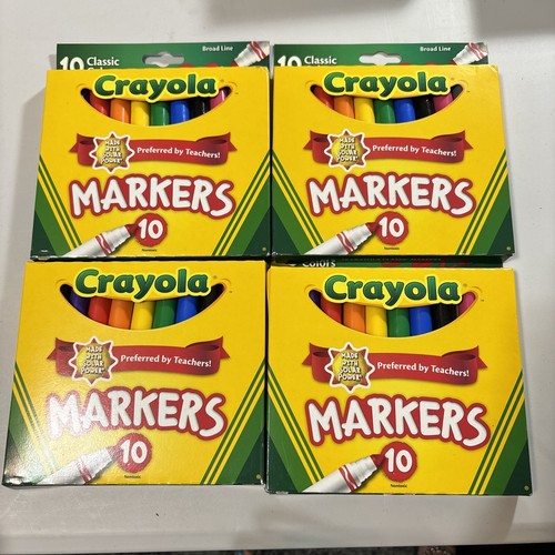 Crayola Classic Colors (10) Markers (NEW) LOT of 4 sets | eBay