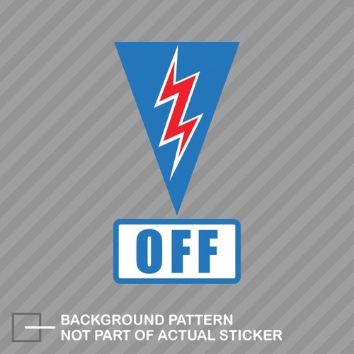 Master Switch Off Sticker Decal Vinyl racing safety car #3 | eBay