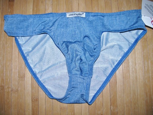 JOE SNYDER Mexico BIKINI Brief Size XL ( 36 waist ) Blue Denim CONTOUR ...