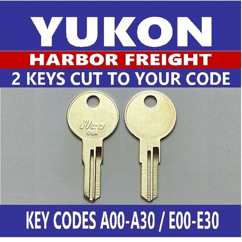 Yukon Harbor Freight Toolbox Keys Tool Box Cut To Code Key A00-A30 E00 ...