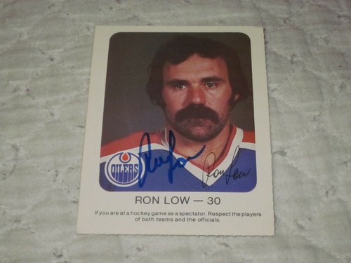 RON LOW SIGNED AUTOGRAPHED 1981 RED ROOSTER CARD-EDMONTON OILERS | eBay