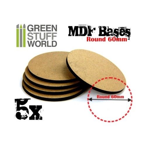 Green Stuff World Bases 60mm Round MDF Bases Pack New | eBay