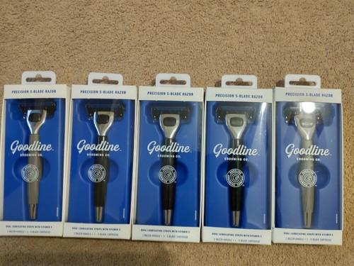 5 Pack Goodline Precision 5-Blade Razor Dual Lubricating Strips with ...