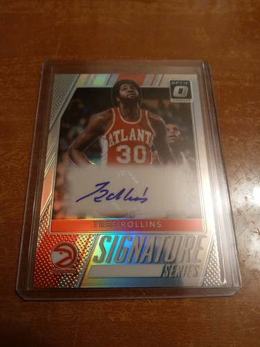 Tree Rollins 2017-18 Donruss Optic Signature Series Silver Prizm ...