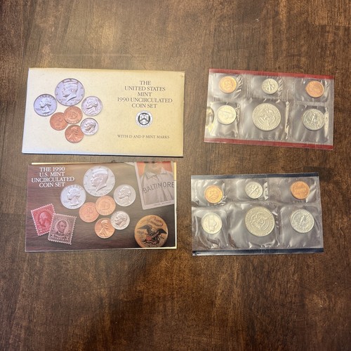 1990 Uncirculated Coin Set U.S Mint Original Government Packaging OGP ...