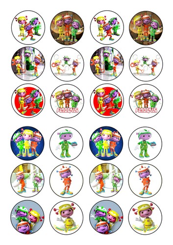 24 FLOOGALS BIRTHDAY CUPCAKE WAFER RICE EDIBLE FAIRY CAKE BUN TOPPERS ...