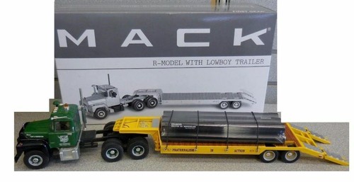 R Mack Tractor with Lowboy Trailer and Pipe Load | eBay