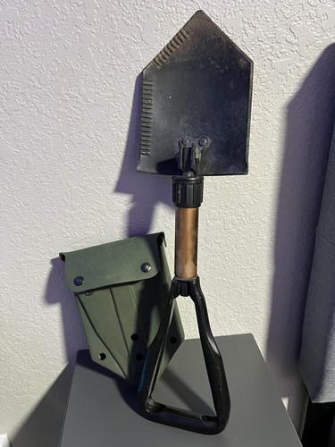 AMES 80 US Military Tri Fold Shovel W/VINYL CARRIER VINTAGE | eBay