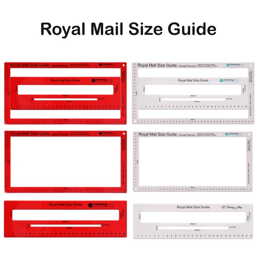 Royal Mail Size Guide Red / White Postage Ruler PIP PPI Template Letter ...