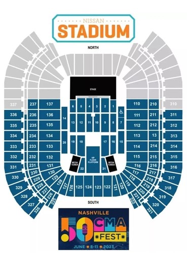 2025 CMA Music Fest 2 Tickets Gold CENTER STAGE, Section 4 Row 10 ...