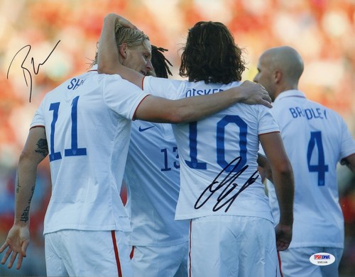 BREK SHEA MIX DISKERUD SIGNED AUTO'D 11X14 PHOTO PSA/DNA Y95164 USMNT ...