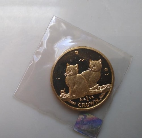 2003 Isle of Man GOLD 1 oz. Balinese Kittens Cat Coin - Pobjoy Mint ...