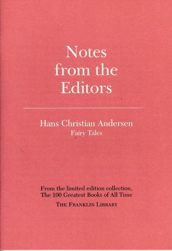 Hans Christian Anderson. Notes from the Editors. Fairy Tales. Franklin ...
