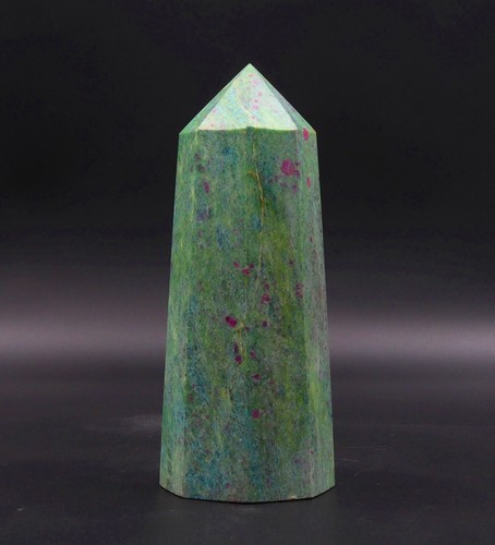 140MM Pink Ruby In Fuchsite Tower Crystal Healing Gemstone 8 Faceted ...
