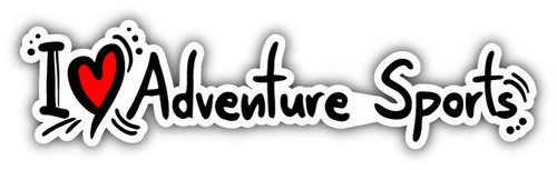 I Love Adventure Sports Car Bumper Sticker Decal - 9'', 12'' or 14'' | eBay