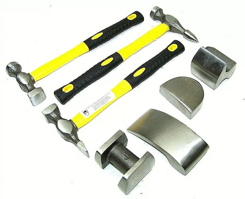 New 7pcs Fiberglass Auto Body Repair Tools Fender Tool Kit Hammer Dolly ...