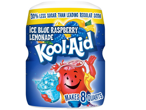 Kool-Aid ICE BLUE RASPBERRY Mix Good Source of Vitamin C, Makes 8 ...