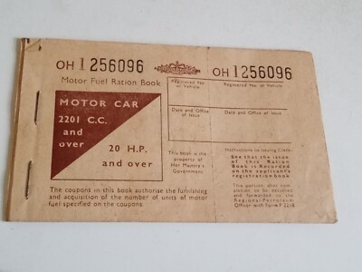 Motor Fuel Ration Book for sale | eBay