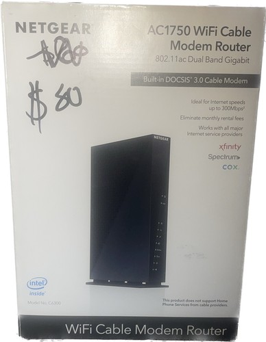 Netgear Modem Router C6300 Black AC1750 606449096231 | eBay