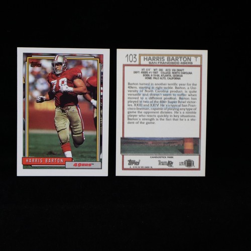 1992 Harris Barton San Francisco 49ers Topps #103 | eBay