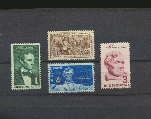 Abraham Lincoln USA Stamp Set of 4 Mint NH Singles #1113 -1116 Lincoln ...