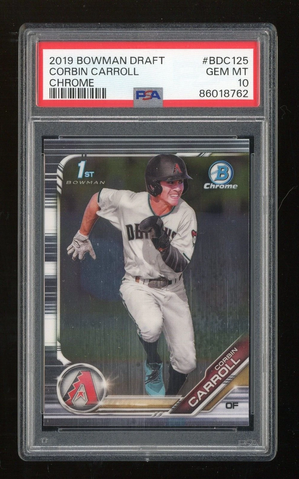 Corbin Carroll 2019 Bowman Draft #BDC-125 Chrome (1st) PSA 10 Price ...