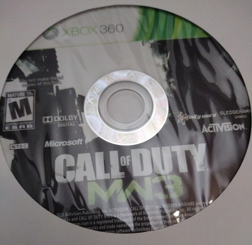Call of Duty: Modern Warfare 3 (Xbox 360 disc only, 2011) mw3 ...