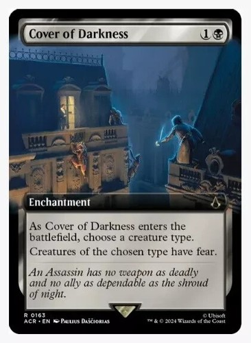 MTG Cover of Darkness - Assassin's Creed Extended Art NM Magic | eBay