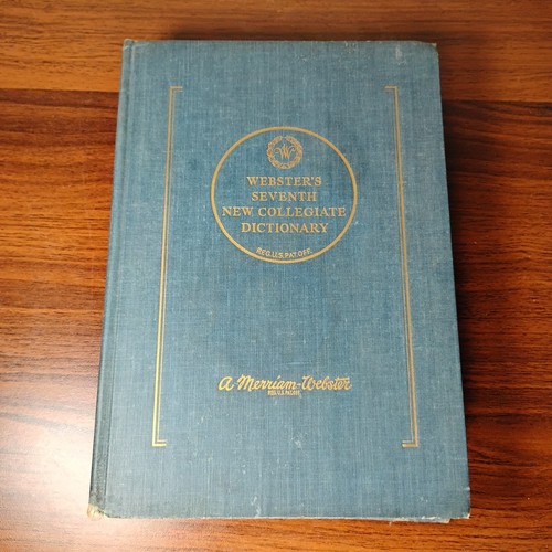 1965 Websters Seventh New Collegiate Dictionary Hardcover Thumb Index ...